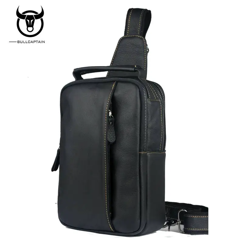 Bullcaptain Men Genuine Leather Shoulder Bag | semashow.com