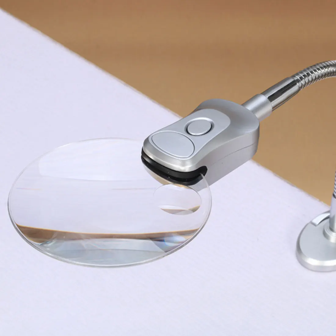90mm 2 LED Lamp Magnifier Clip On Desk Table Magnifying Table Magnifier 90mm-2-led-lamp-magnifier-clip-on-desk-table-magnifying-table-magnifier