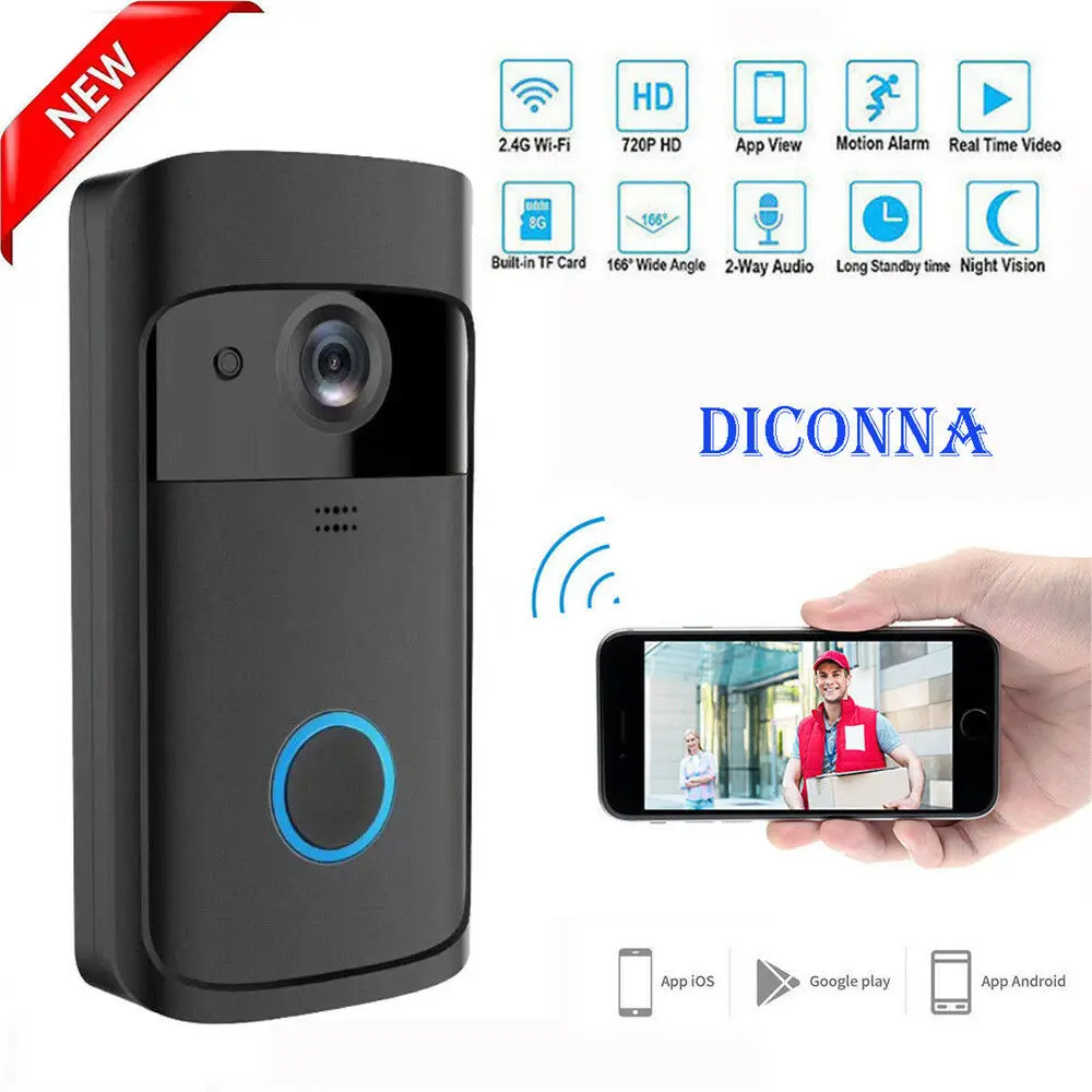 WIFI Doorbell Smart IP Video Intercom Video Door Phone Security for ...