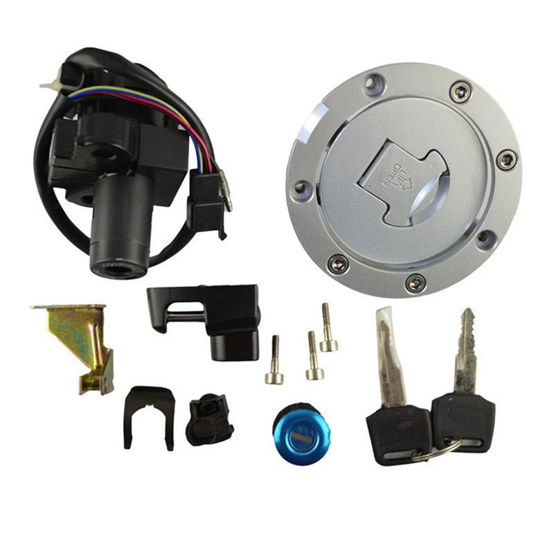 Motorcycle Ignition Switch Fuel Gas Tank Cap Cover Seat Handle Locks ...