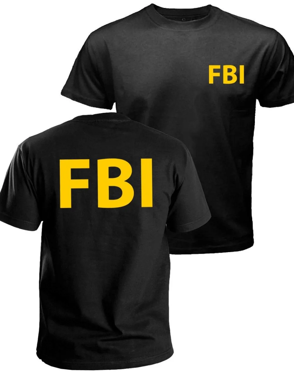 FBI CIA Government Agent T shirt Secret Service Police Print Cotton ...