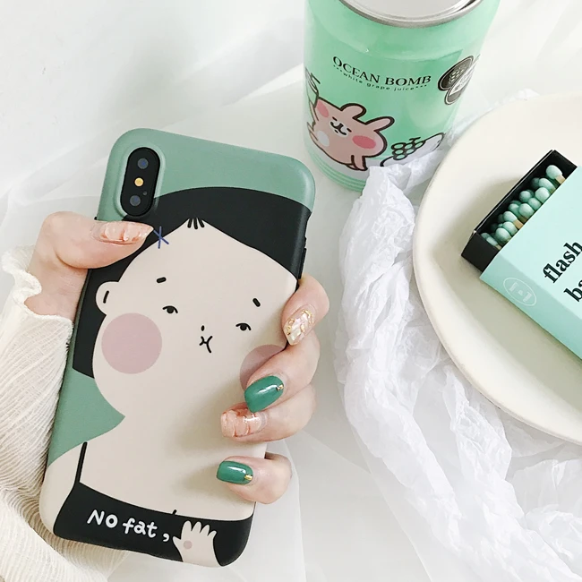 Lovely Fat Girl Small Fresh Funny Gift Soft TPU Case Cover For Apple ...