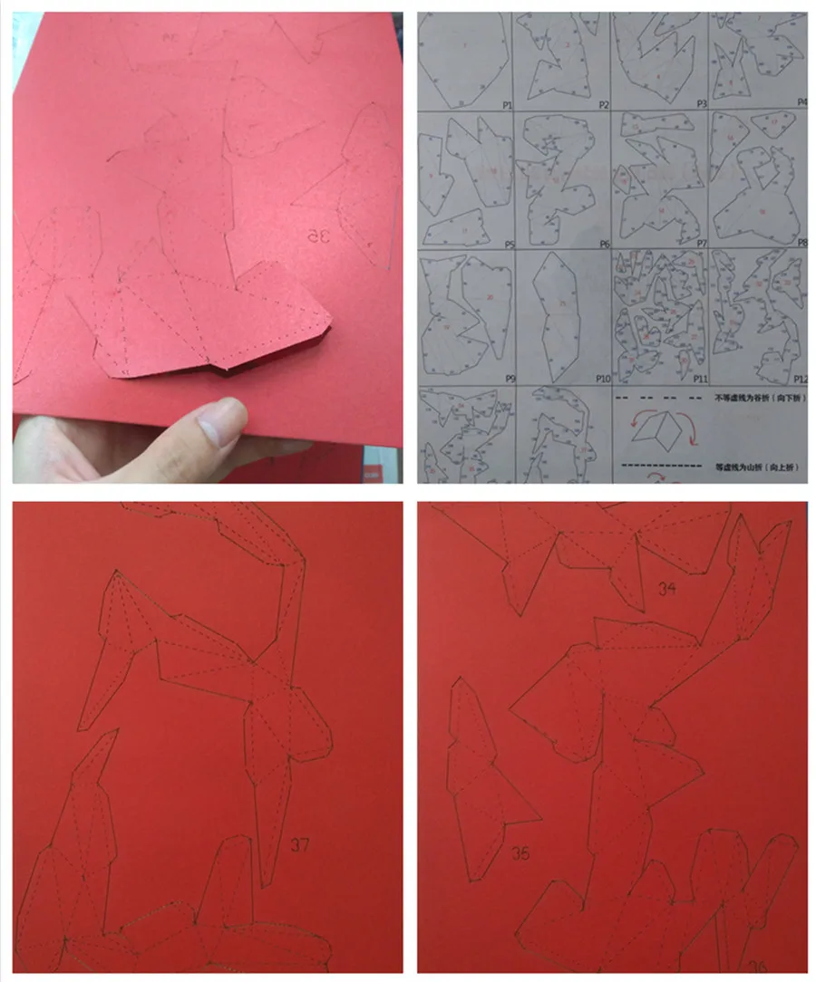 4 Colors DIY Deer Elk Head Paper Model Puzzles Toy for Home Restaurants ...