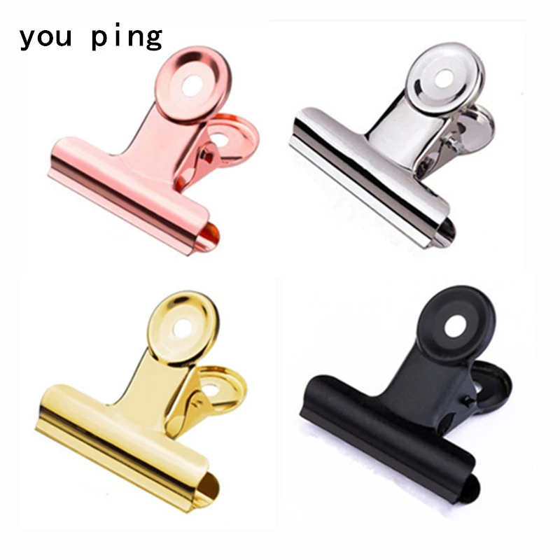 New 50mm 38mm 31mm 22mm Multicolor Round Metal Clamp Paper Clips ...