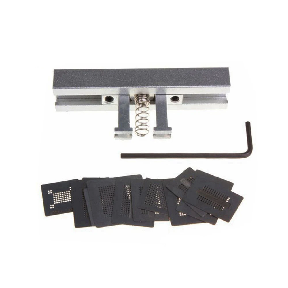12pcs Memory Directly Heat Bga Reballing Stencils Template Holder Jig For Ddr1 Ddr2 Ddr3 Ddr5 4864
