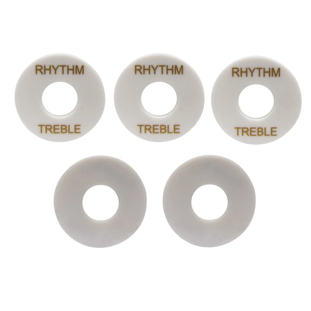NEW 5pcs Plastic Guitar Rhythm Treble Switch Plate White For Electric ...