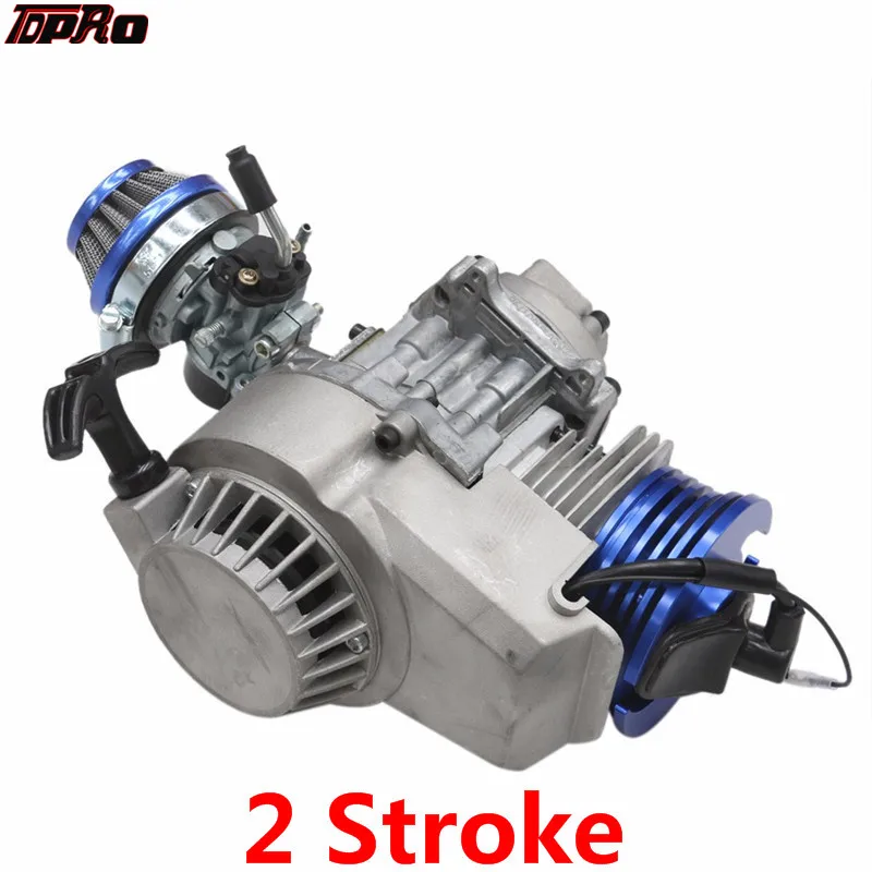 TDPRO Racing 47cc 49cc 50cc Mini 2 Stroke Engine With Carburetor Motor ...