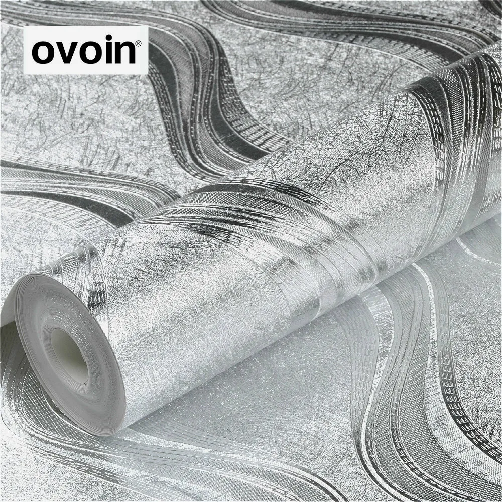 Luxe-Folie-Zilver-Goud-Metallic-Behang-Voor-Muren-Roll-Metalen-Zilver ...