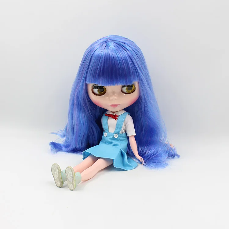 Blue long hair Blyth Doll with bang normal skin blyth dolls electric ...