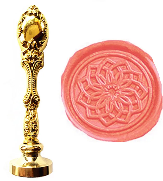 Vintage Fancy Flower Blossom Custom Picture Logo Luxury Wax Seal ...