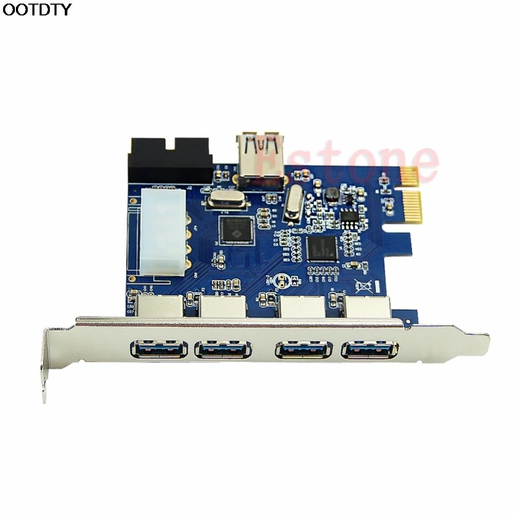 להוסיף על הכרטיסים - 5 Ports PCI-E PCI Express Card to USB 3.0+19 Pin ...
