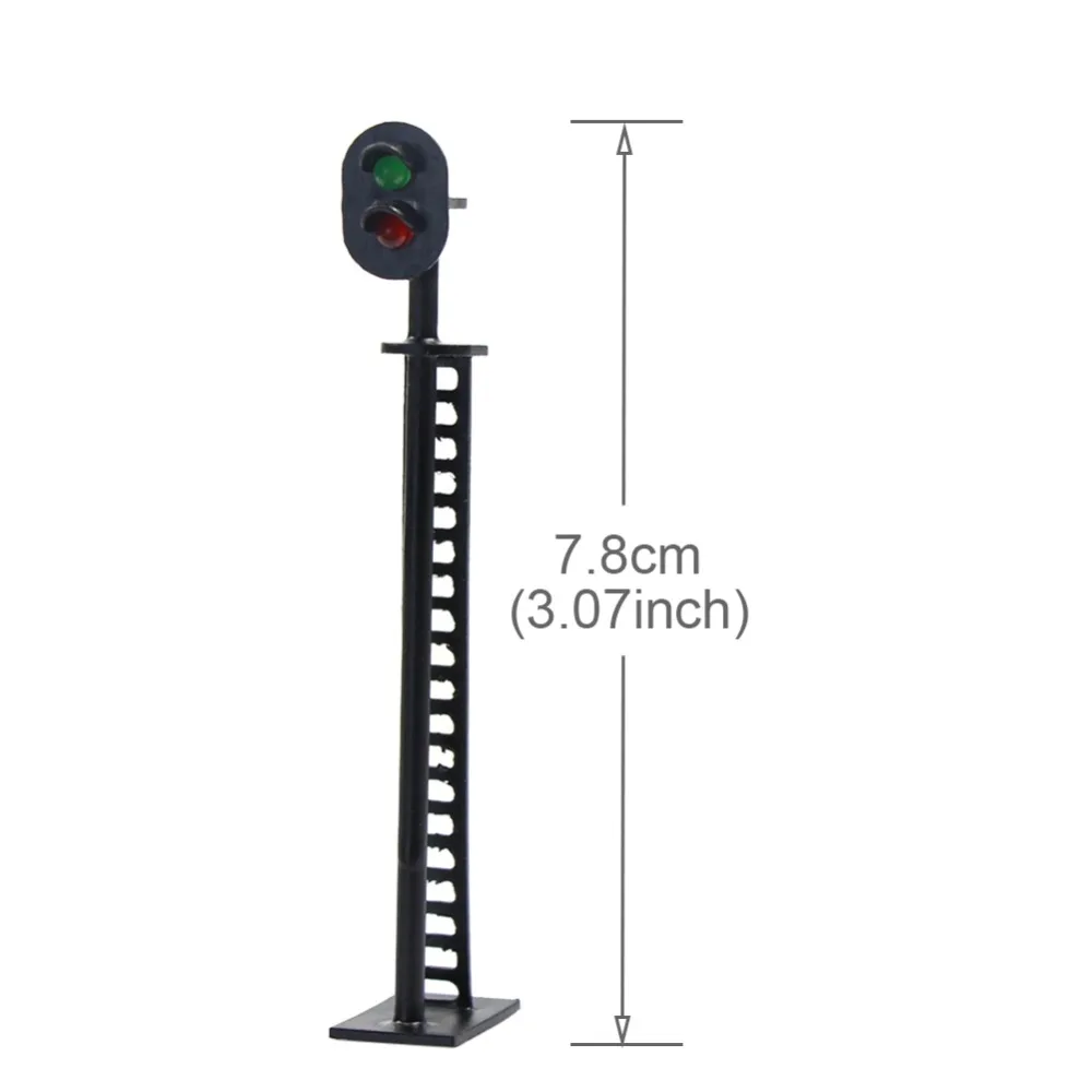 JTD01 5pcs Model Railway HO OO Scale 1:75 Block Signals Green/Red ...
