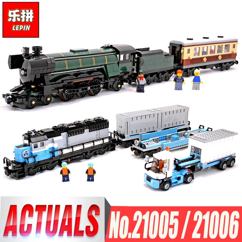 LEPIN 21005 Emerald Night Train Expert LEPIN 21006 Train Building Block ...