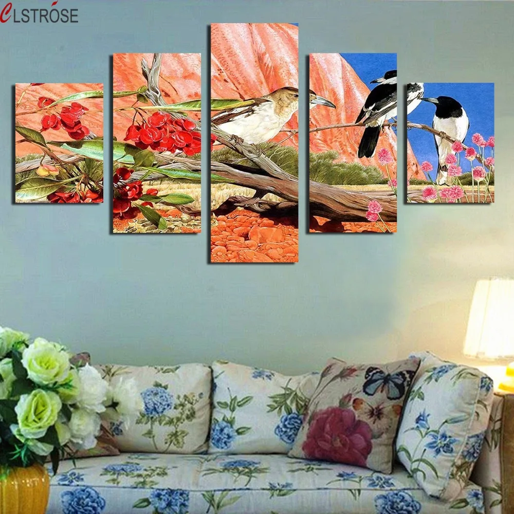 CLSTROSE Birds Communicating Normal Canvas Painting Print Wall Painting Canvas Art Printed For 