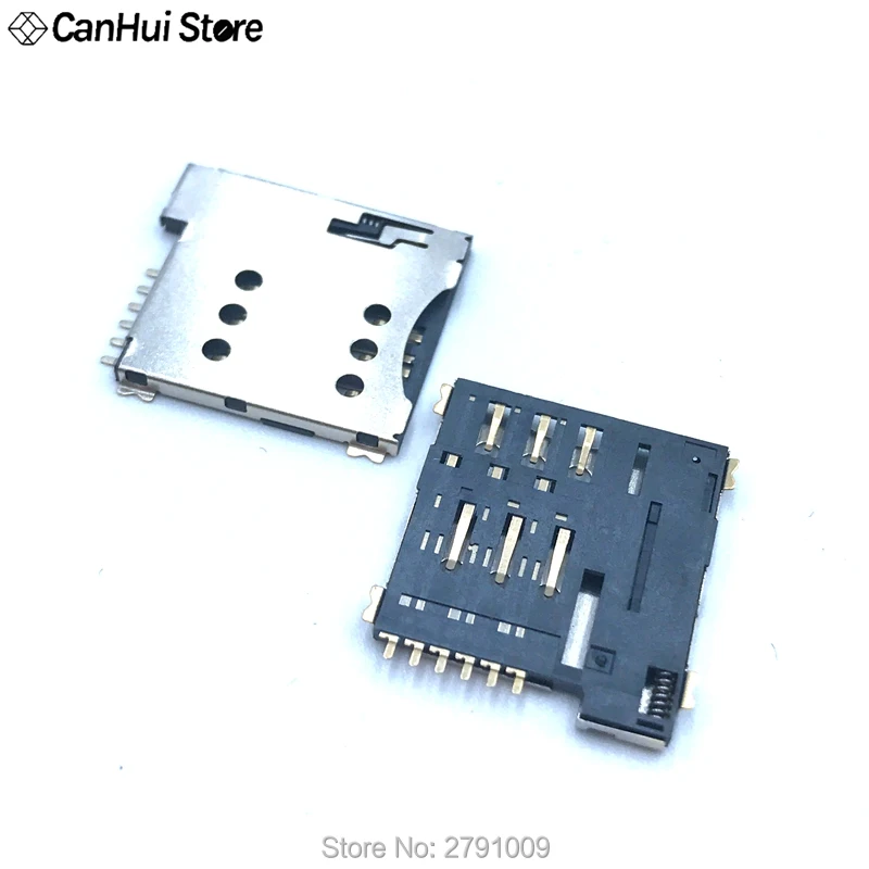 10 pcs 6Pin Kartu SIM Card MICRO SIM Ponsel Kecil Kursi bermain DORONG ...