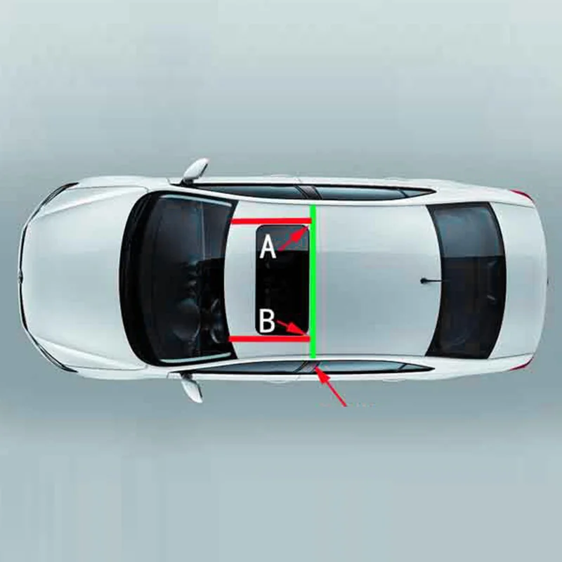 Car Imitation Fake Sunroof Sticker Black Glossy Wrap Roof Vinyl Film ...