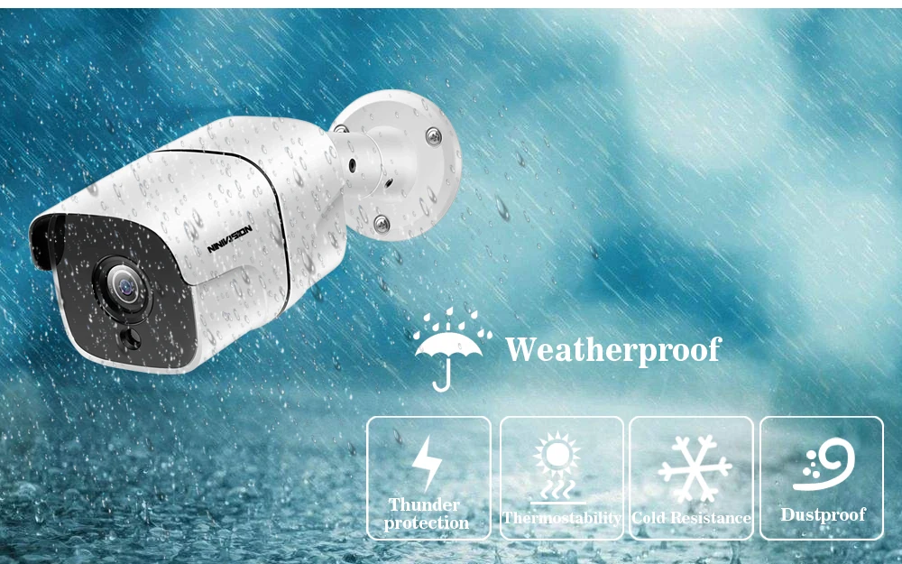 NINIVISION PoE IP камера 5MP Ultra HD уличная Водонепроницаемая ...