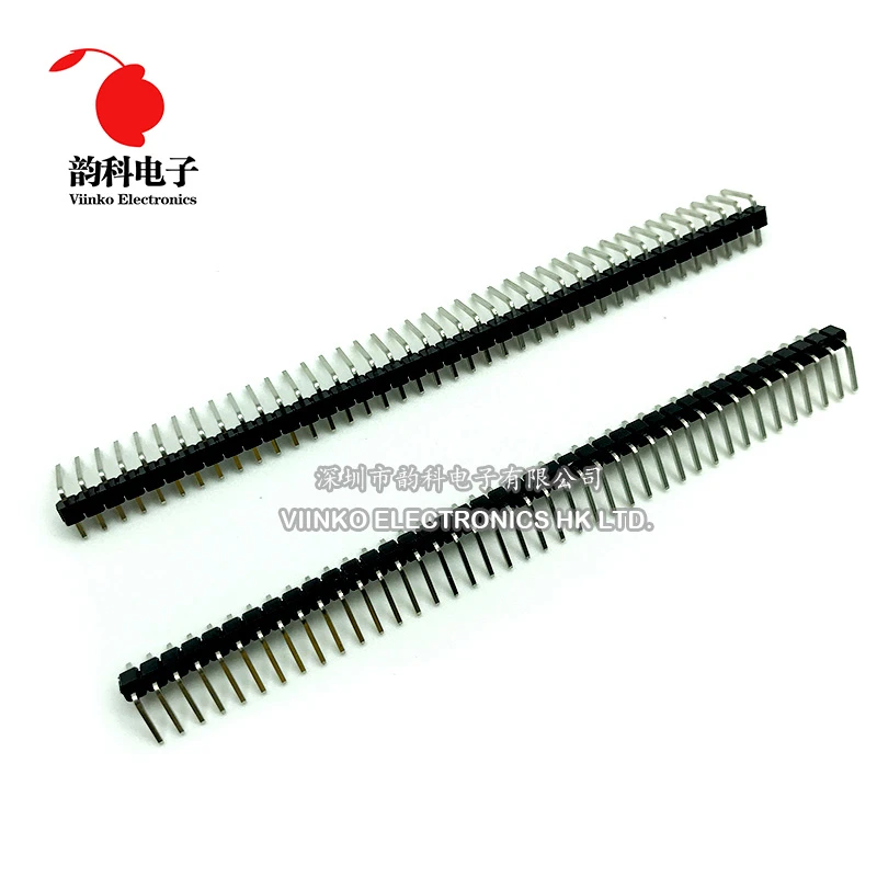 10pcs 40 Pin 1x40 Single Row Male 2.54mm Breakable Pin Header Right ...