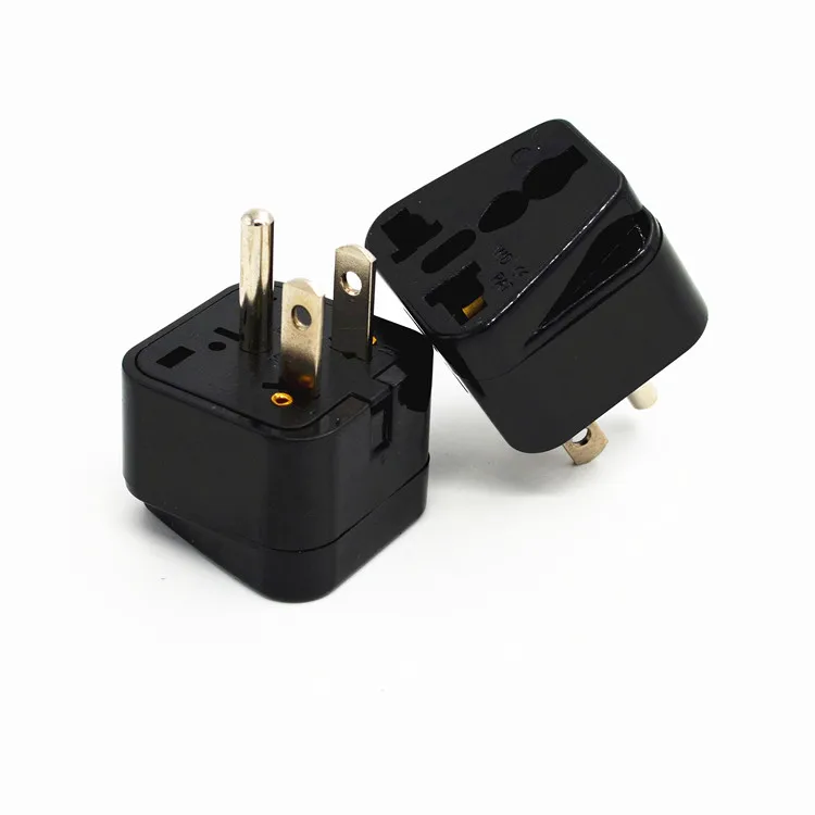 1 pcs Universal Type B 3 Pin Grounded AC Plug Travel Adapter Outlet for ...
