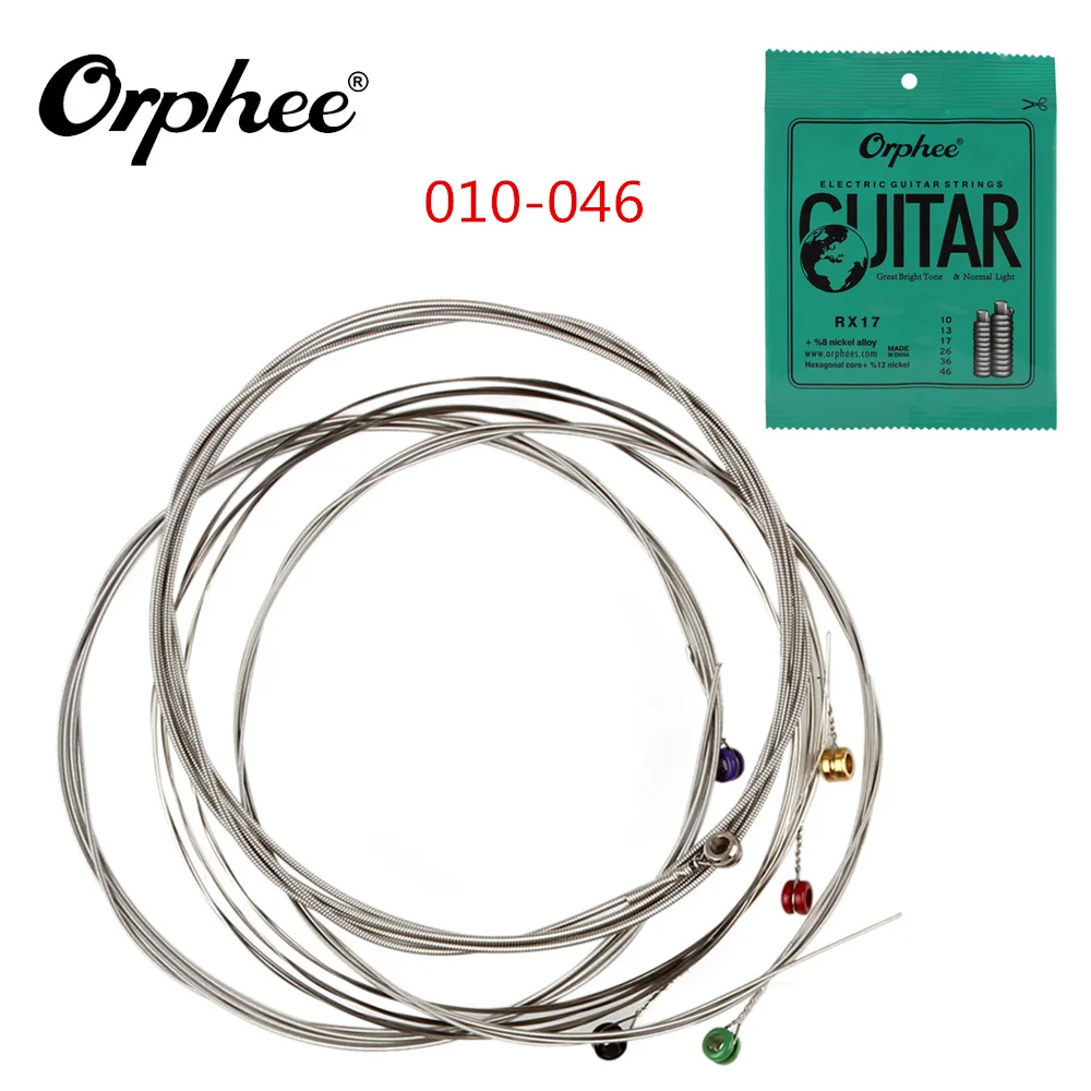 Cuerda de guitarra eléctrica Orphee 010 046, cuerdas de acero de aleación chapadas en níquel ...