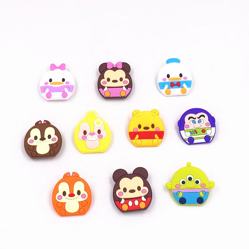 10Pcs Cartoon Mini Mickey Minnie Bear Badges Pinbacks Clothes Buttons ...