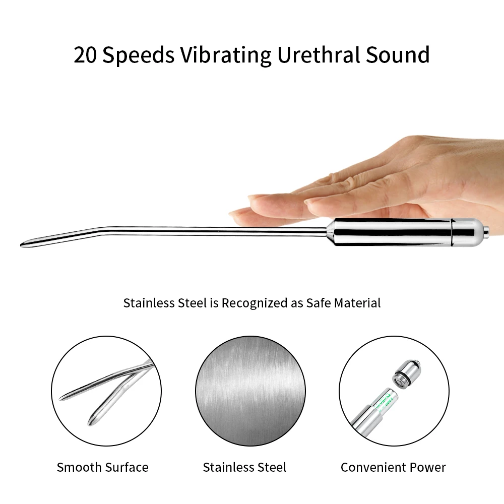 Urethral Vibrator Catheter Male Penis Plug Sound Dilators Catheter ...