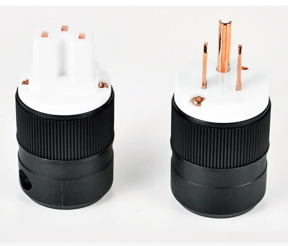Hifi-audio-Pair-Power-plug-red-copper-hifi-US-power-plug-IEC-connector ...