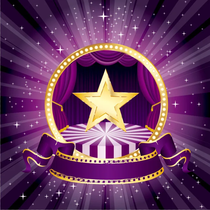 8x8FT-Purple-Circus-Round-Stage-Carnival-Stripes-Kids-Children-Custom ...