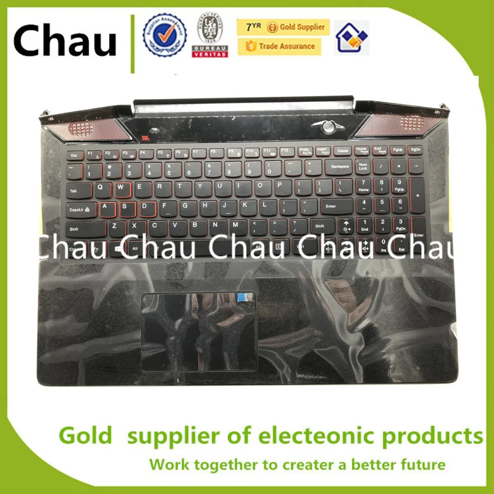 New For Lenovo IdeaPad Y700 Y700 15 Y700 15ISK Upper Case Palmrest Touchpad US Keyboard Backlit ...