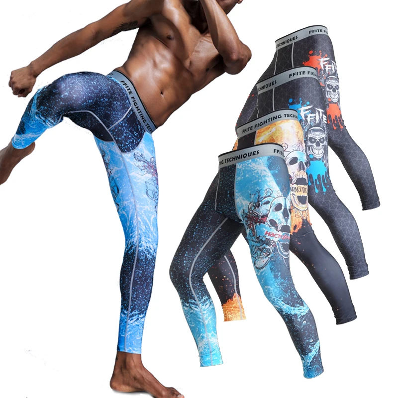 MMA Boxing Sporting Pants Men Elastic Breathable Running Training Pants ...