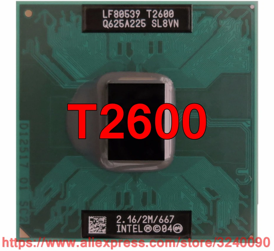 오리지널 인텔 코어 2 듀오 T2600 CPU (2M 캐시, 2.16 GHz, 667 MHz FSB, 듀얼 코어), 945 칩셋 ...