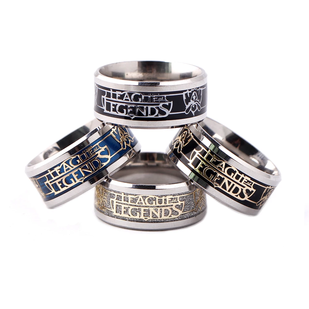 4 Style LOL League of Legend Logo RING Stainless Steel Finger Circlet ...