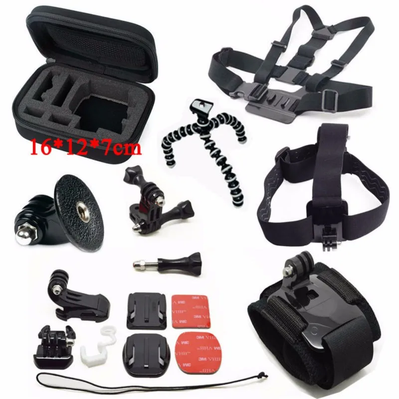 Go pro camera mount Accessories set waterproof Pack Case Storage Case ...