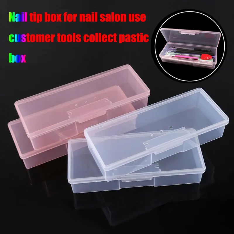 Nail tip box for nail salon use customer tools collect pastic box -in ...