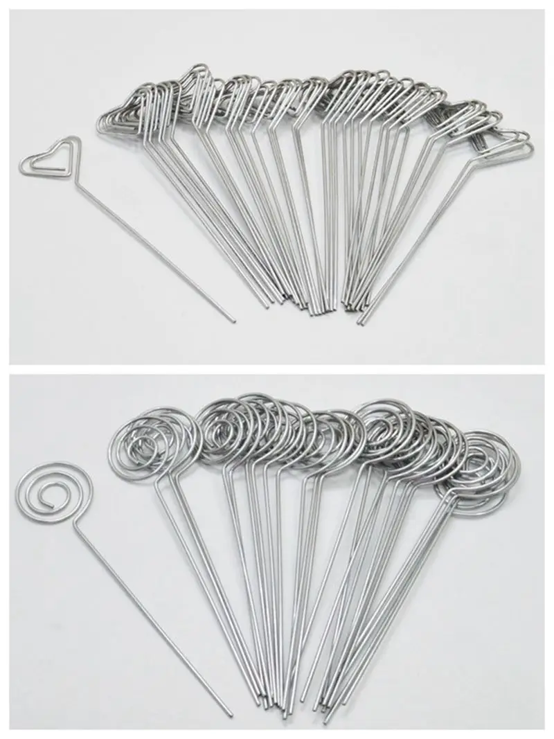 20 pcs/lot DIY Heart Shape New Wire Clips Card Note Photo Memo Menu ...