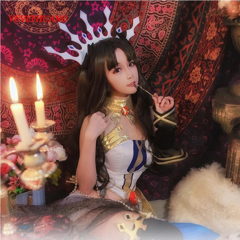 Vevefhaung Fgo Fategrand Order Archer Tohsaka Rin Ishtar Godness Tosaka Women Female Dress