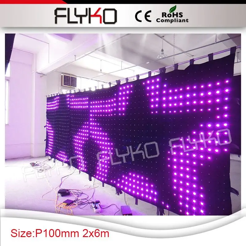 Free shipping China led backdrop curtain P10 led video curtain rental ...