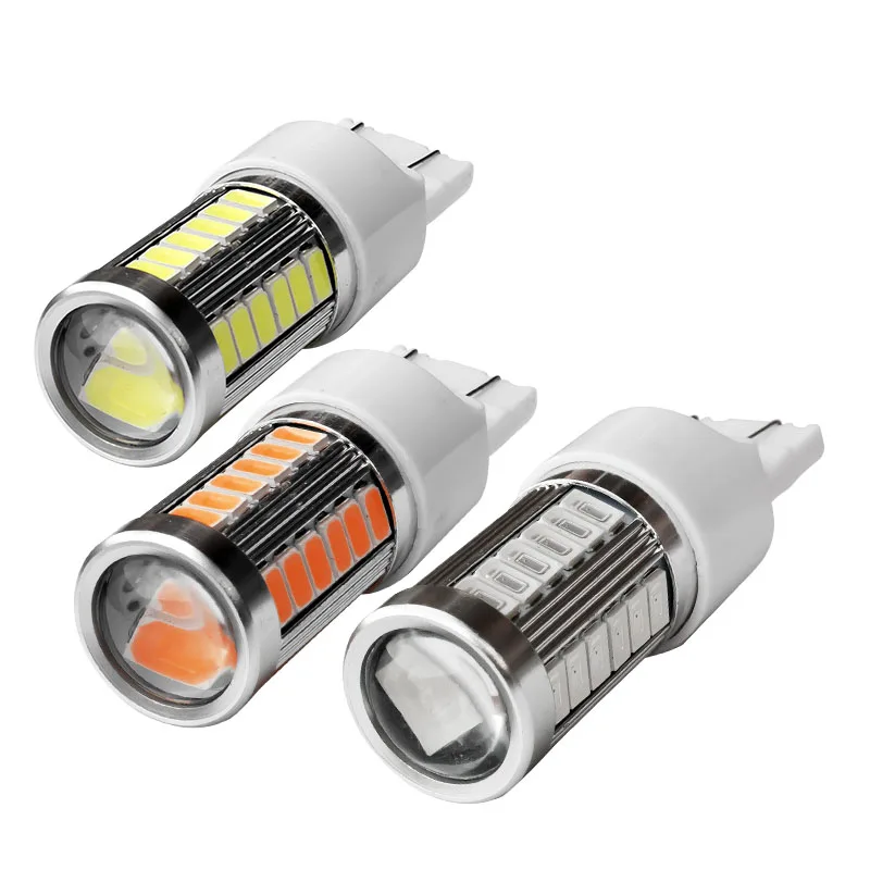 2PCS-T20-7443-W21-5W-33-SMD-5630-5730-LED-Car-Yellow-Amber-Turn-Signals ...