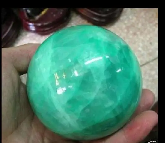 SCY 6680114+++60MM Glow In The Dark Natural Green Fluorite Magic ...