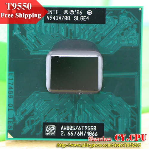 Intel Cpu Laptop Core 2 Duo T9550 Cpu 6m Cache/2.66ghz/1066/dual-core ...