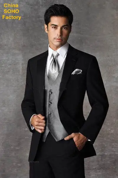 Hombre-de-la-boda-y-est-tica-traje-frac-novio-esmoquin-de-lana-Blend ...