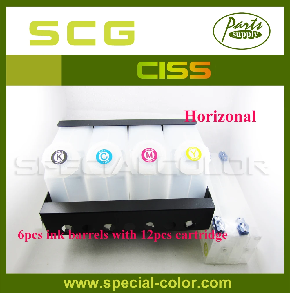Horizontal CISS! Inkjet Printer Continuous Bulk Ink System 6pcs ink ...
