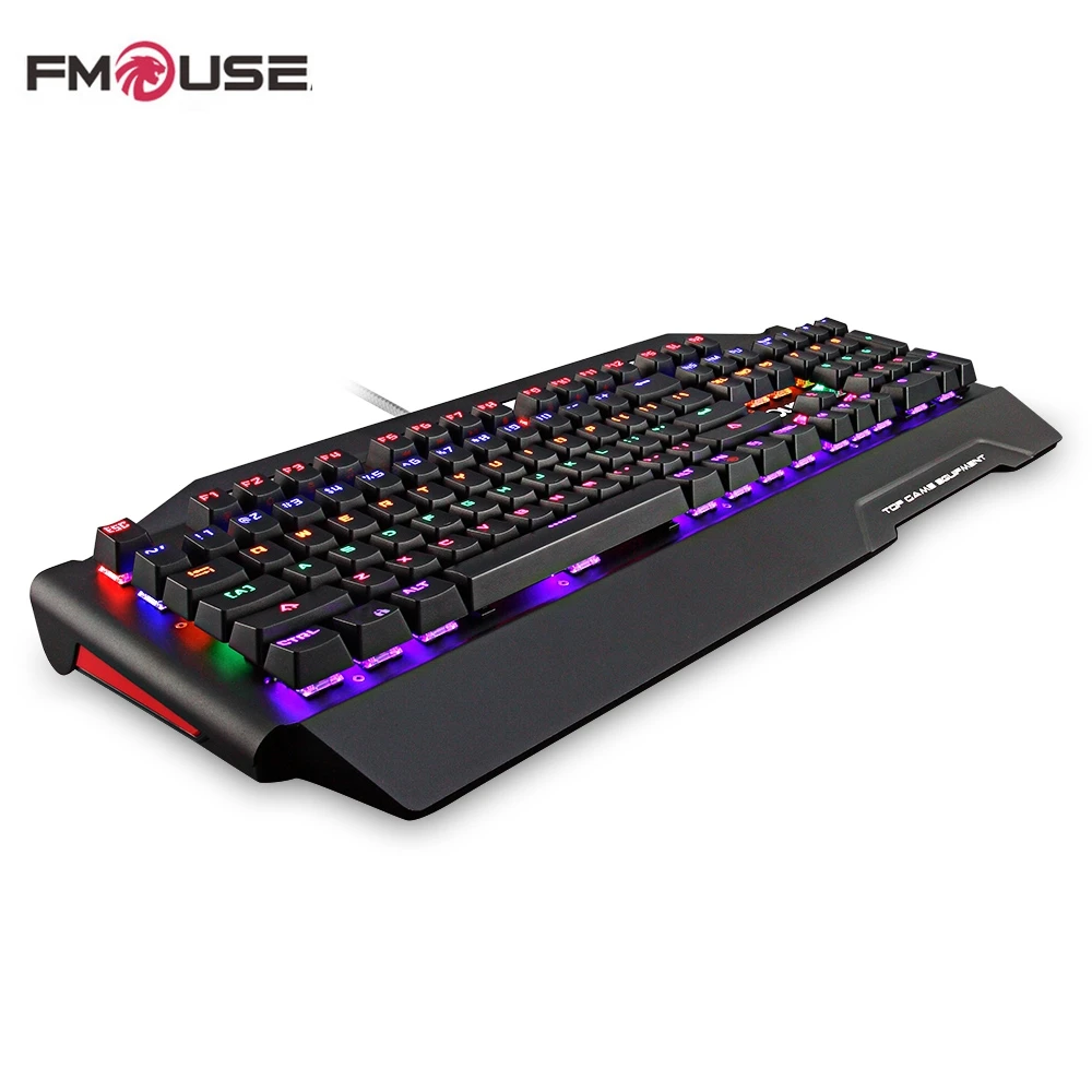 2017 New Arrival FMOUSE Alloy Ares Gaming Keyboard 104 Keys USB Wired ...