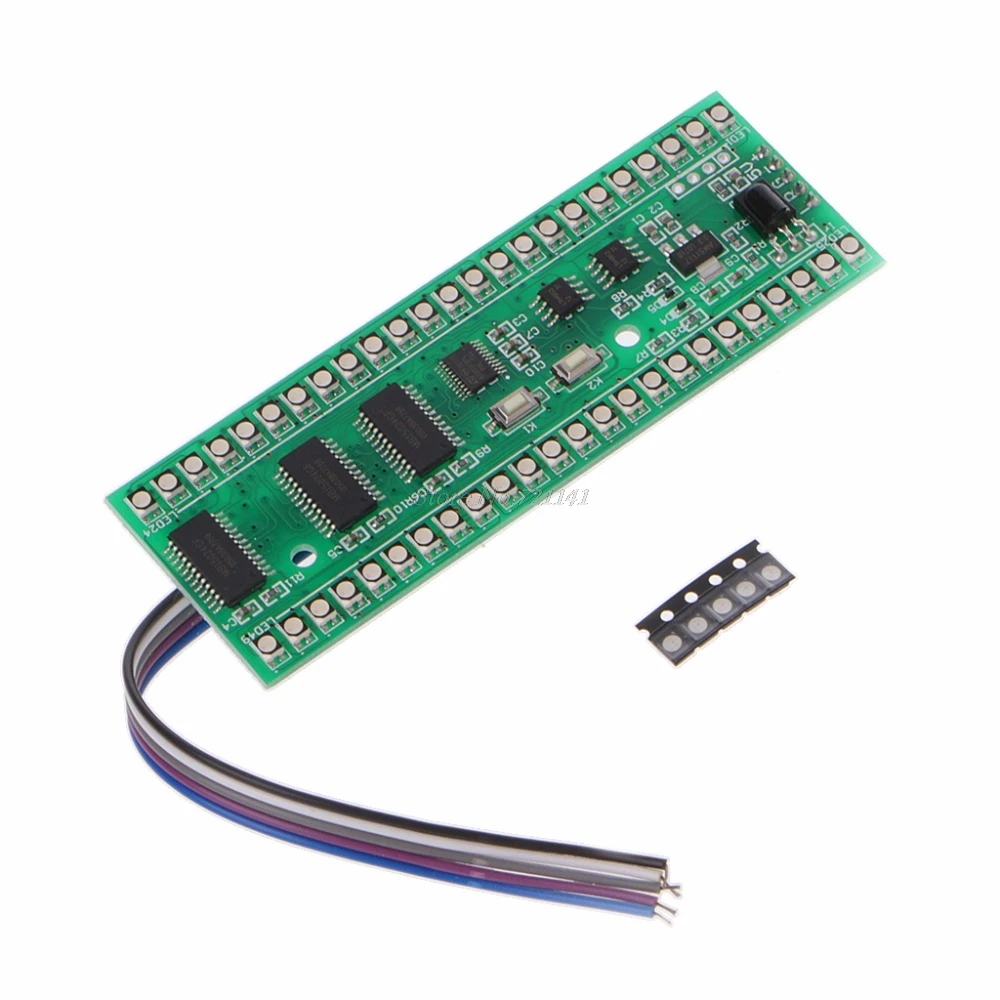 【KAMDSS015】LED Indicator RGB MCU Display Pattern Dual Channel 24 LED VU ...