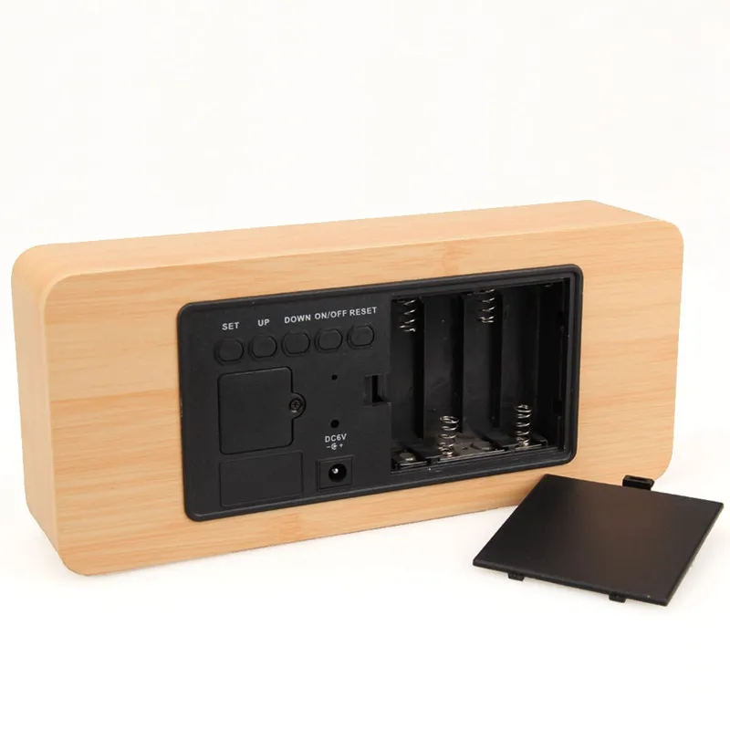 Brand New Mini Wooden Electronic Desktop Digital Table Clocks