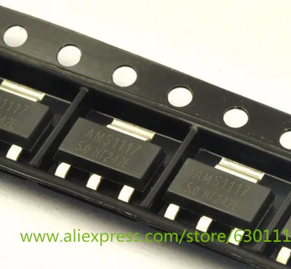500PCS 원래 AMS1117 5.0 AMS1117 5V AMS1117 LM1117 1117 전압 조정기|voltage regulator|regulator ...