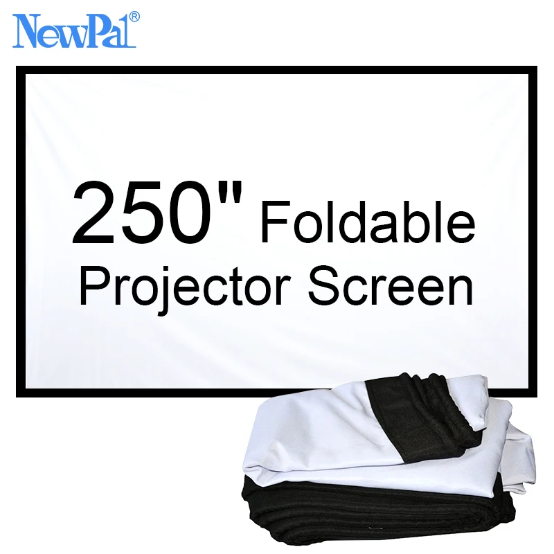 Newpal 250 inch Projector Screen 4:3/16:9 Fabric Foldable Projector ...