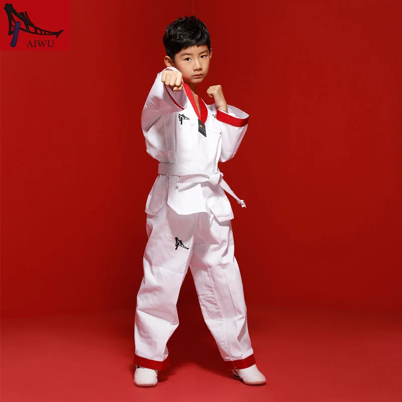 Hot Sale WTF Tae Kwon Do Dobok Clothes Child ITF Taekwondo Uniform Size ...