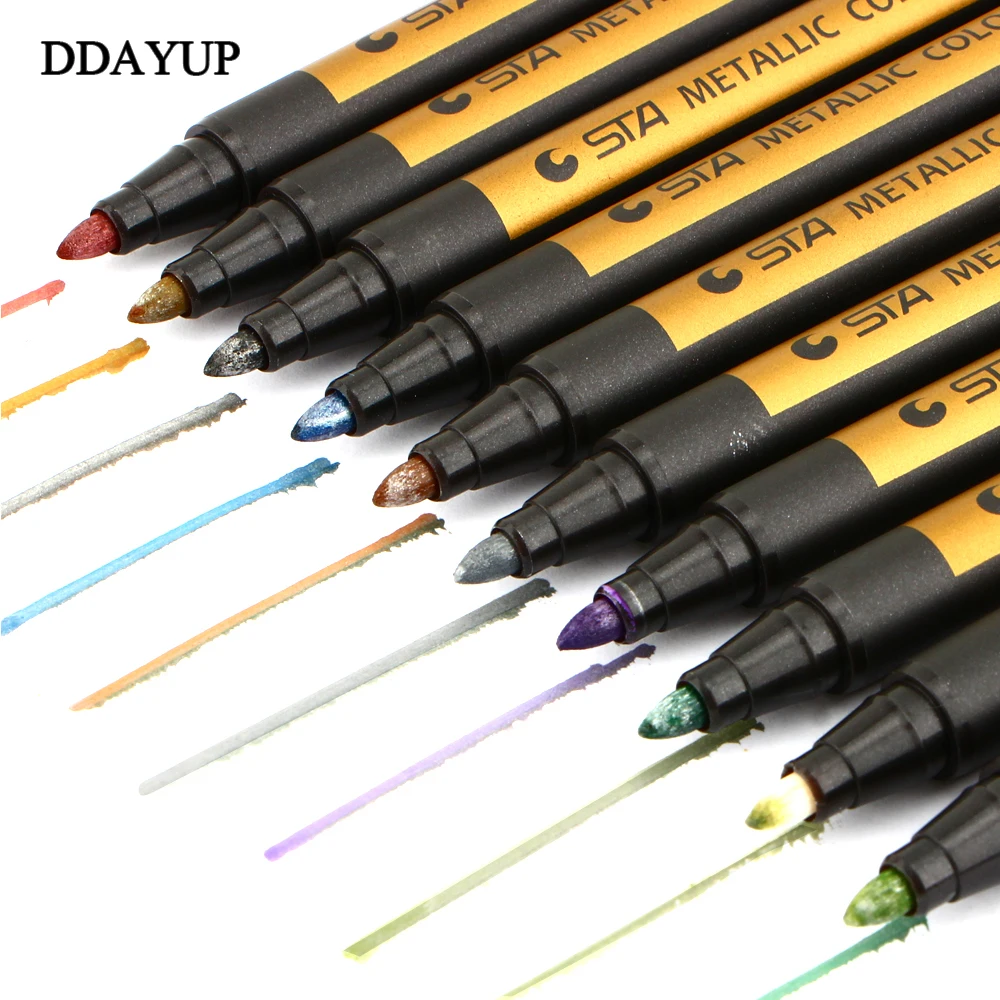 DIY Colorful Metal Marker Pen Waterproof Permanent For Writing Drawing ...