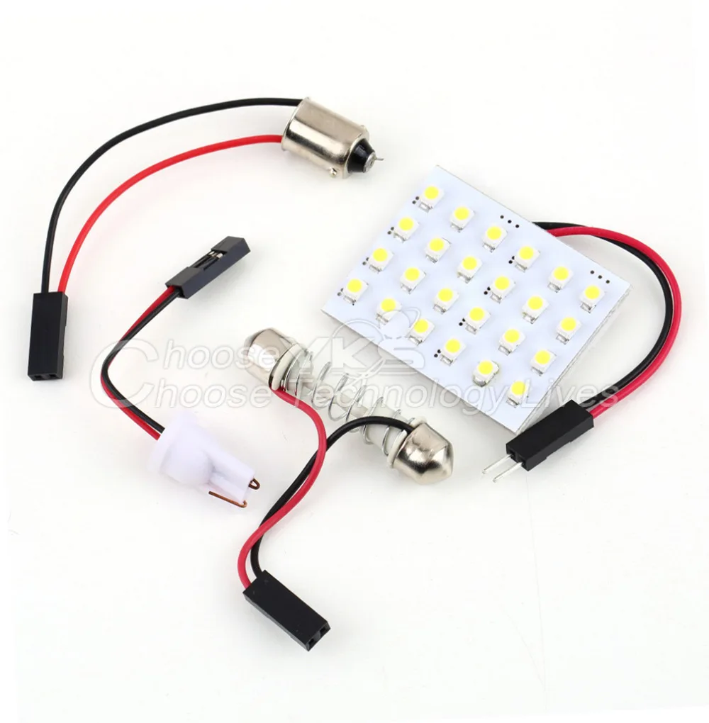 wholesale 12V 24 SMD LED Car Interior Light Panel Auto Lamp Bulb With 3 ...